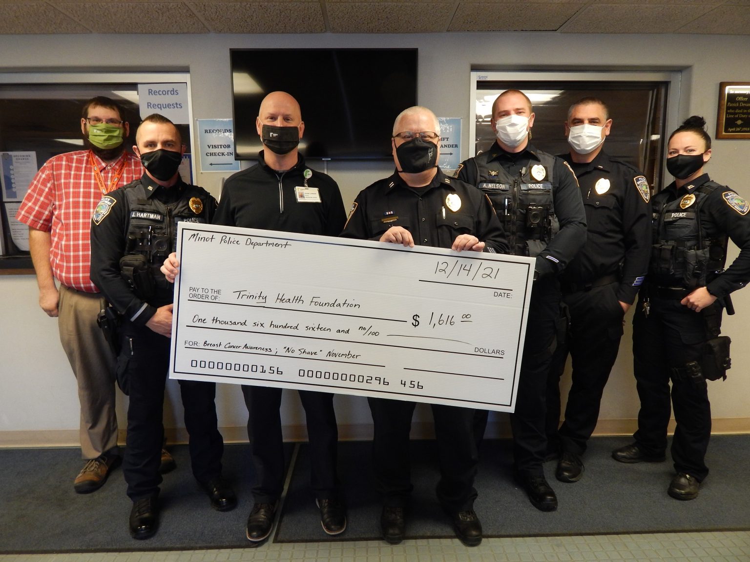 Minot Police Raise Funds for Cancer - Trinity Health